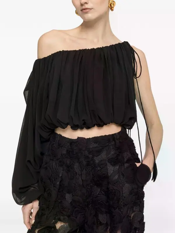 NISSA Embroidered Wide-leg Trousers