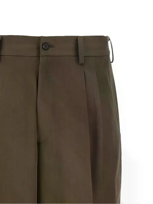 SSSTEIN Easy Long Wide Pleated Wool Trousers