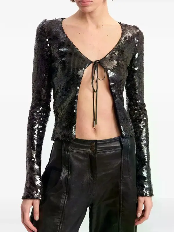 16Arlington Elin Paillette Embellished Cardigan