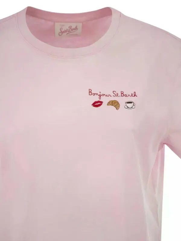 MC2 SAINT BARTH Emilie Embroidered Cotton T-shirt