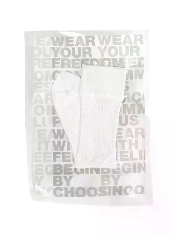 Comme Des Garçons Mesh-knit Socks - White