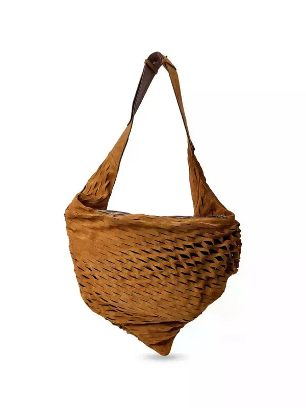KIKO KOSTADINOV Fiore Twisted Leather Shoulder Bag - Brown