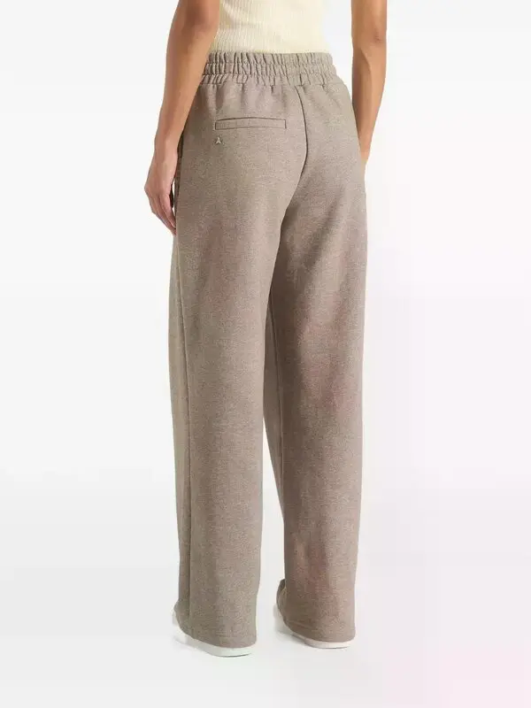 Manière De Voir Manier De Voir Taupe High-rise Wide-leg Pleated Joggers - Neutrals