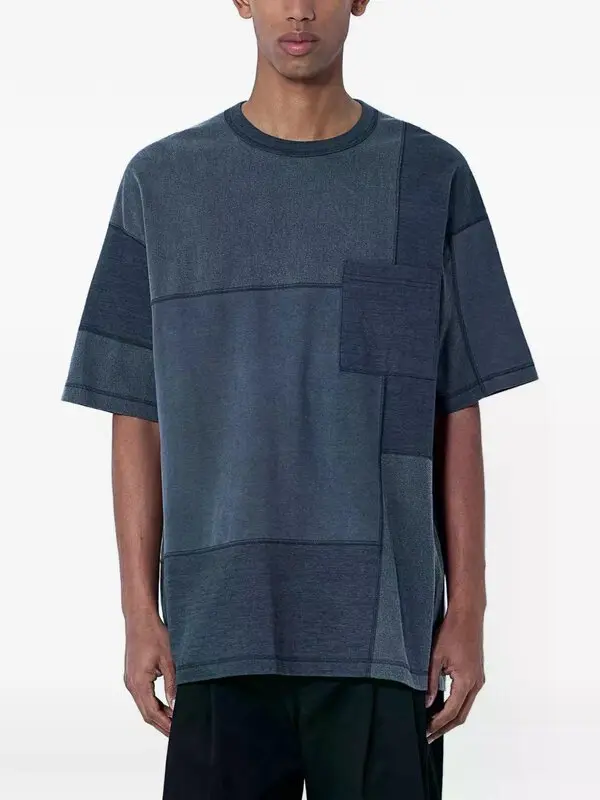 Comme Des Garçons Patchwork Chest-pocket T-shirt - Grey