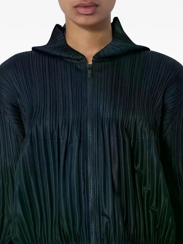 Issey Miyake Pleated Hooded Jacket