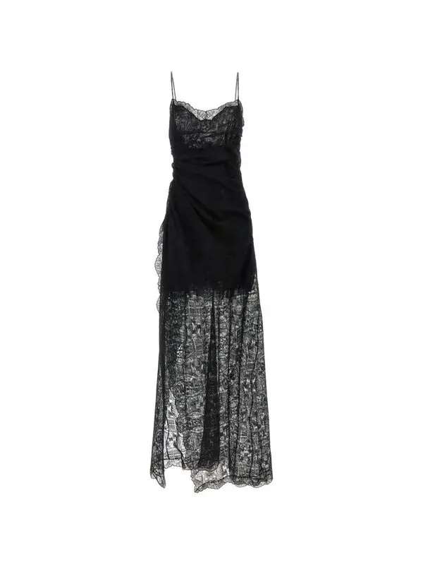 Ermanno Scervino Draped Midi Dress - Black