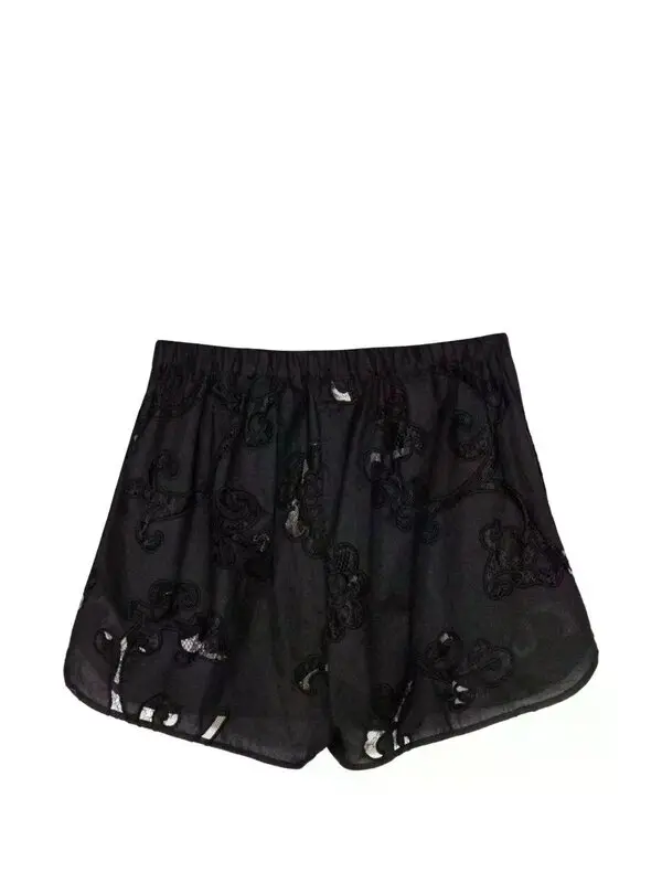 SEMICOUTURE Embroidered Poplin Shorts
