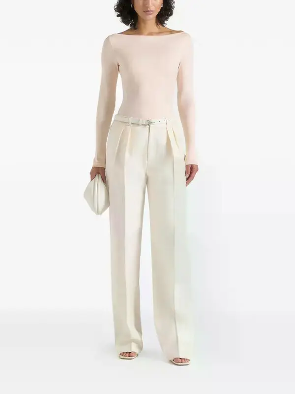 Manière De Voir Boat Neck Bodysuit With High-leg Cut