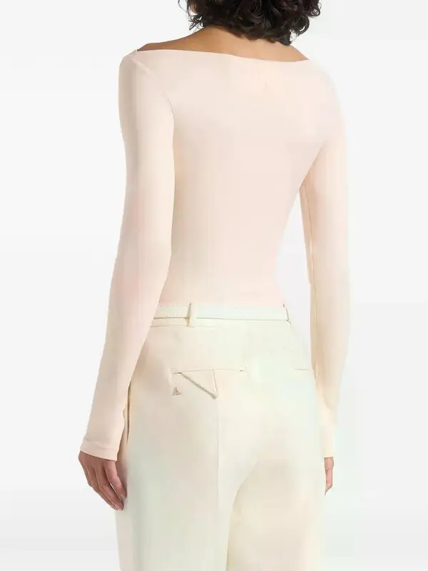 Manière De Voir Boat Neck Bodysuit With High-leg Cut