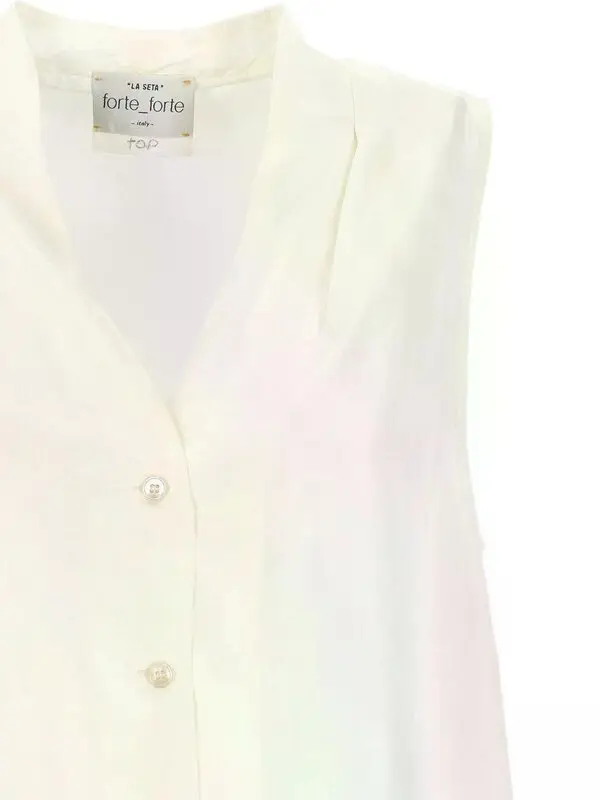 FORTE_FORTE Sleeveless Button-up Shirt