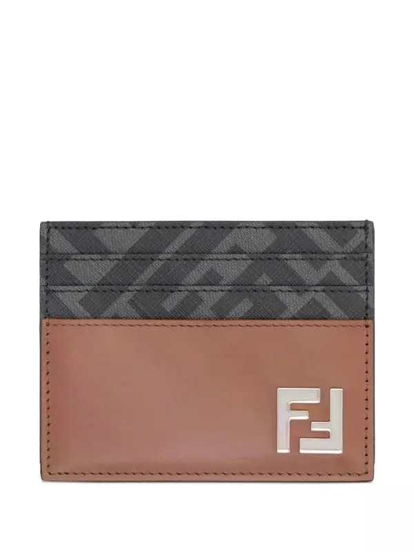 Fendi Ff Squared Leather Cardholder