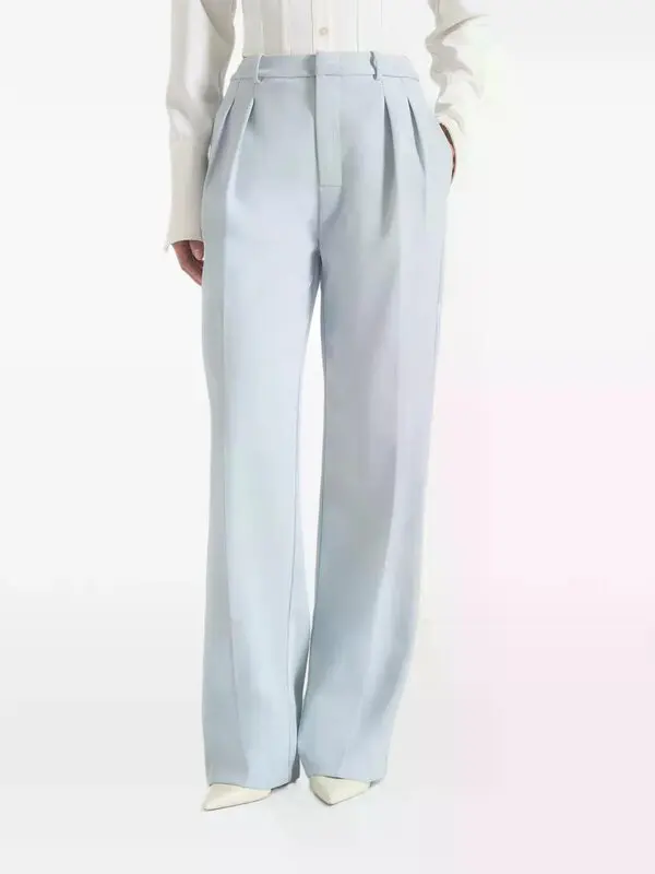 Manière De Voir Julie Tailored Twin Pleat Trousers - Blue