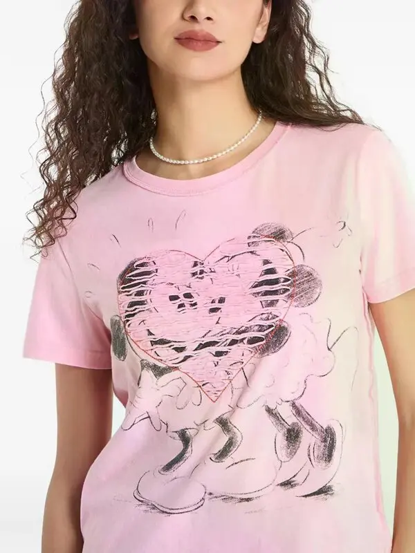 Desigual Heart Print Short Sleeve T-shirt