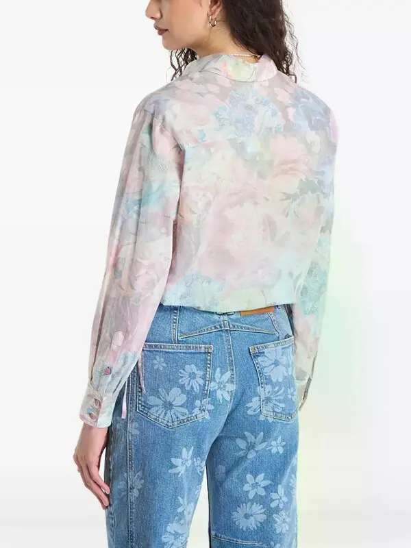 Desigual Cropped Floral-print Shirt