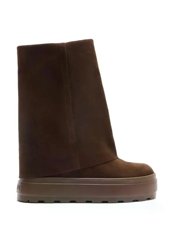 Casadei Double-face Fold-over Platform Boots