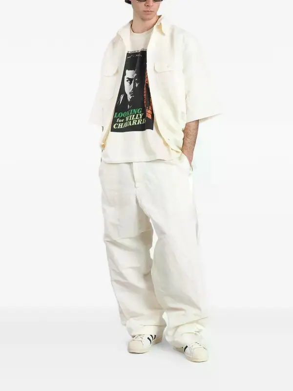 WILLY CHAVARRIA Satin-trim Wide-leg Trousers