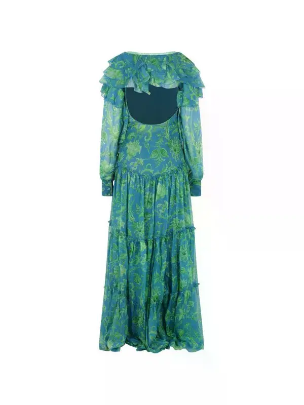 Etro Printed Ruffled Maxi Dress