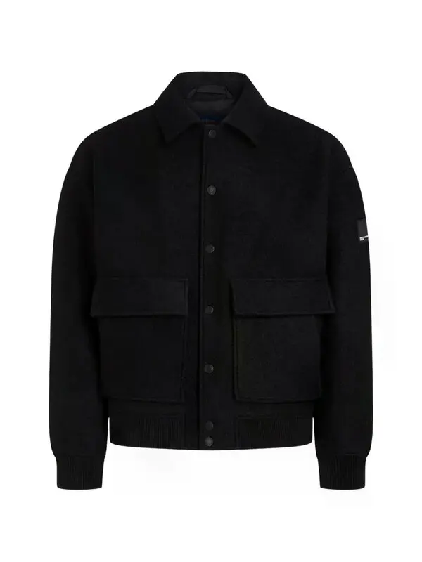 Karl Lagerfeld Logo-patch Bomber Jacket - Black