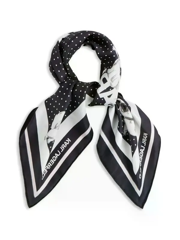 Karl Lagerfeld Ikonik Choupette Polka-dot Scarf