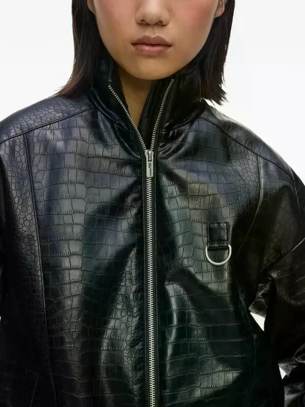 Karl Lagerfeld Karlism Croc-effect Bomber Jacket