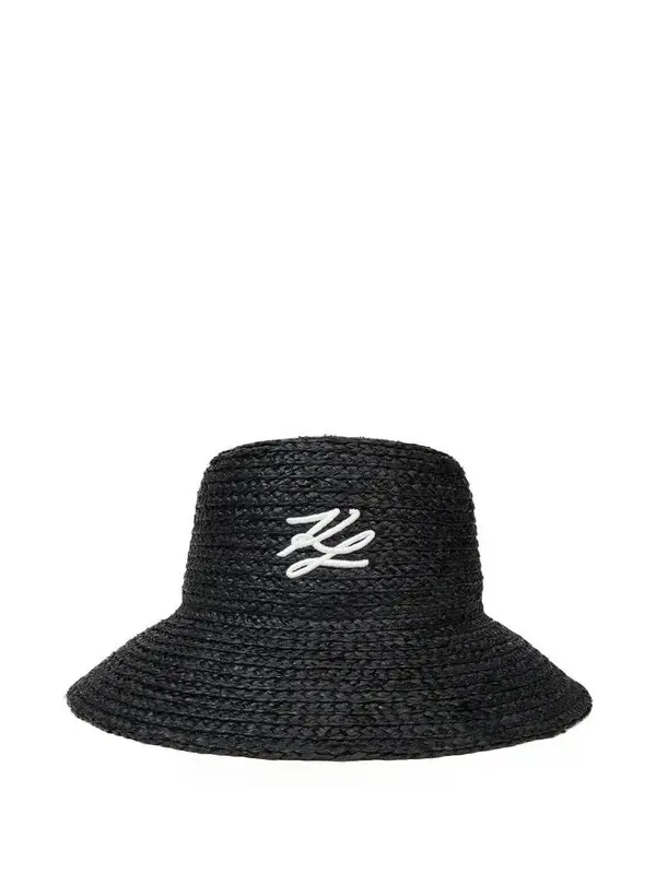 Karl Lagerfeld Raffia Bucket Hat