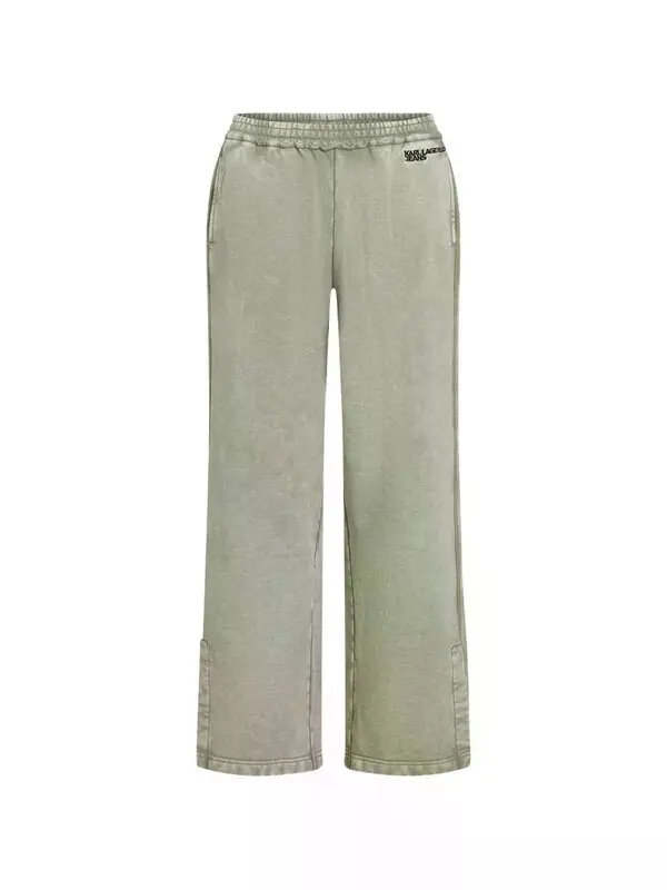 Karl Lagerfeld Tea Washed Cotton Track Pants - Green