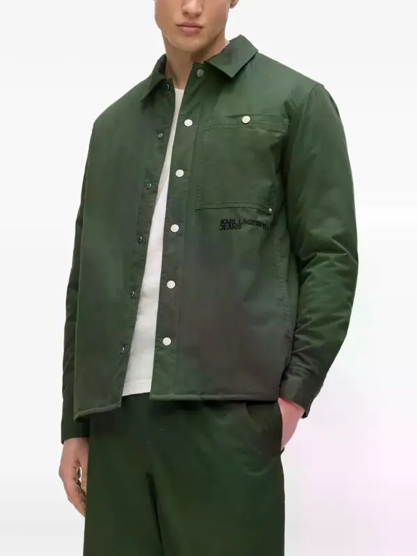 Karl Lagerfeld Logo-embroidered Cotton Overshirt