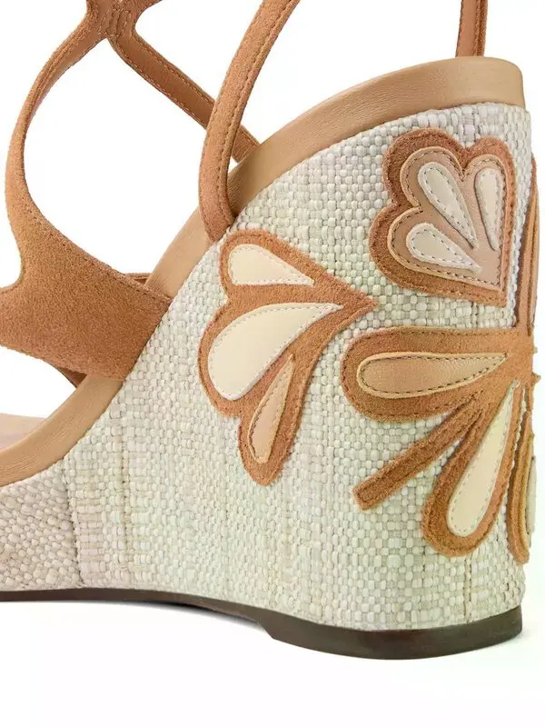 JIMMY CHOO Ayla 110 Raffia Wedge Espadrilles