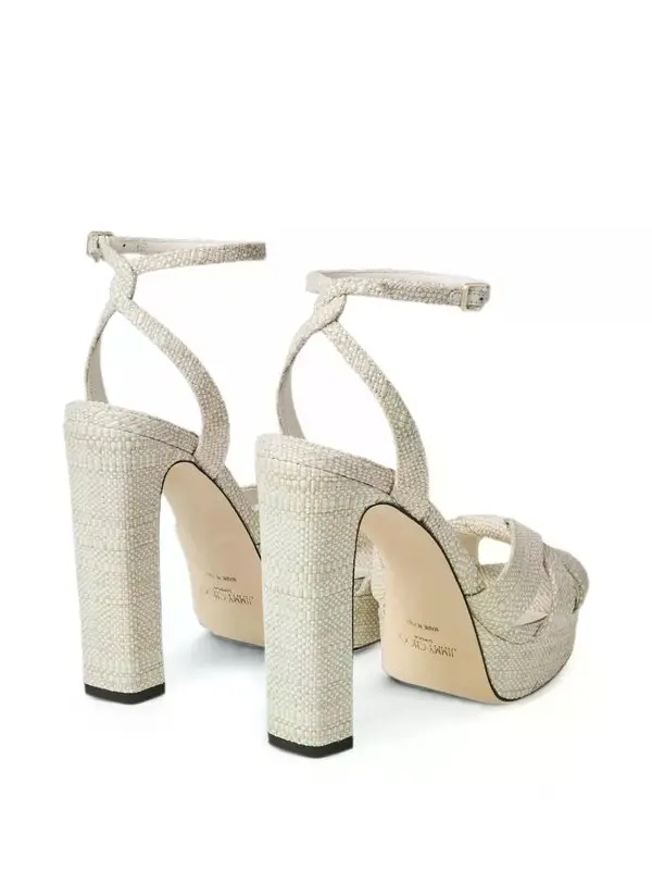 JIMMY CHOO Kove 120 Raffia Platform Sandals