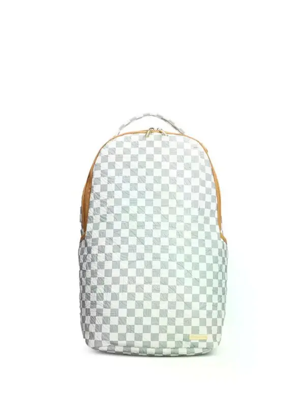 SPRAYGROUND 3am Check Pattern Embossed Backpack - White