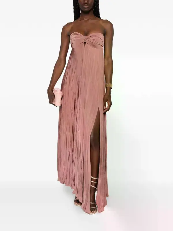 RAME Crinkled Finish Strapless Maxi Dress
