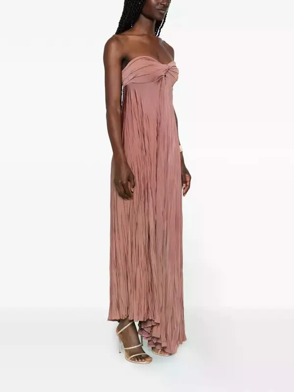 RAME Crinkled Finish Strapless Maxi Dress