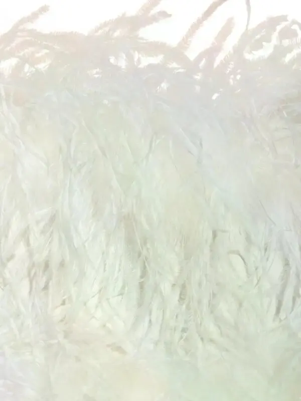 Oseree Feather-embellished Satin Mini Dress