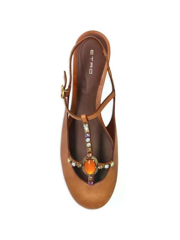 Etro Embellished Leather Pumps