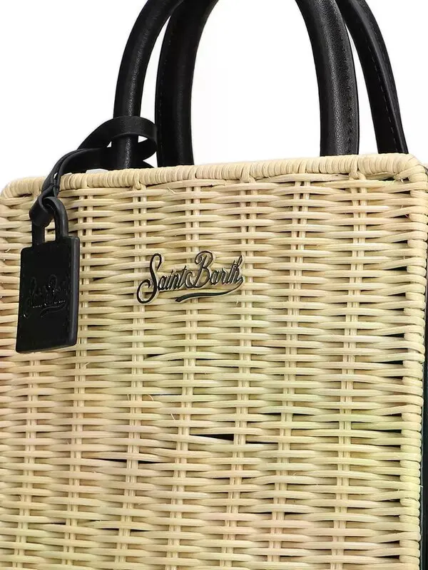 MC2 SAINT BARTH Woven Logo Plaque Shoulder Bag