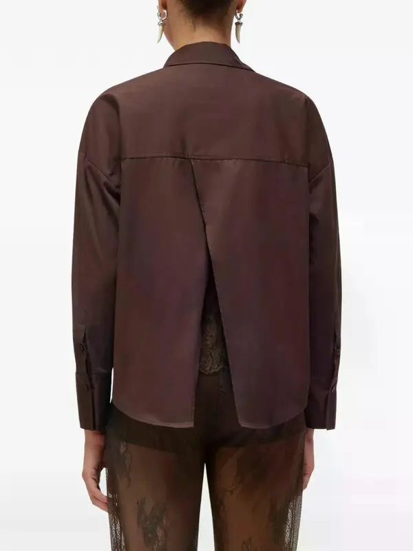 BLUGIRL Dark Classic Collar Shirt - Brown