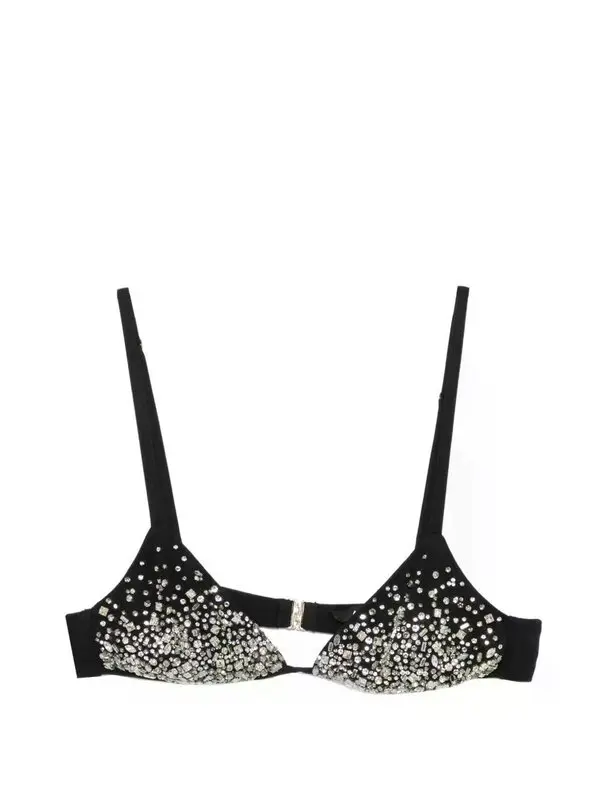 Amen Crystal-embellished Bralette - Black