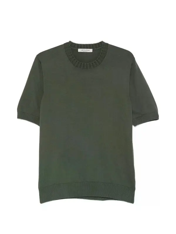 FILERIA Ribbed-trim Short-sleeve T-shirt - Green