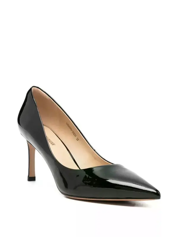LINDA BAUMANN Patent Finish Pointed-toe Pumps