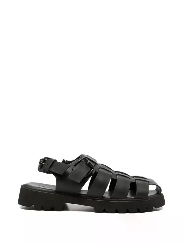 SERGIO MORETTI FIRENZE Leather Caged Sandals