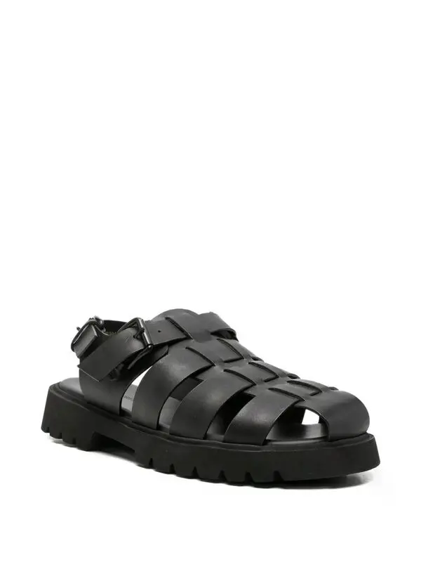 SERGIO MORETTI FIRENZE Leather Caged Sandals