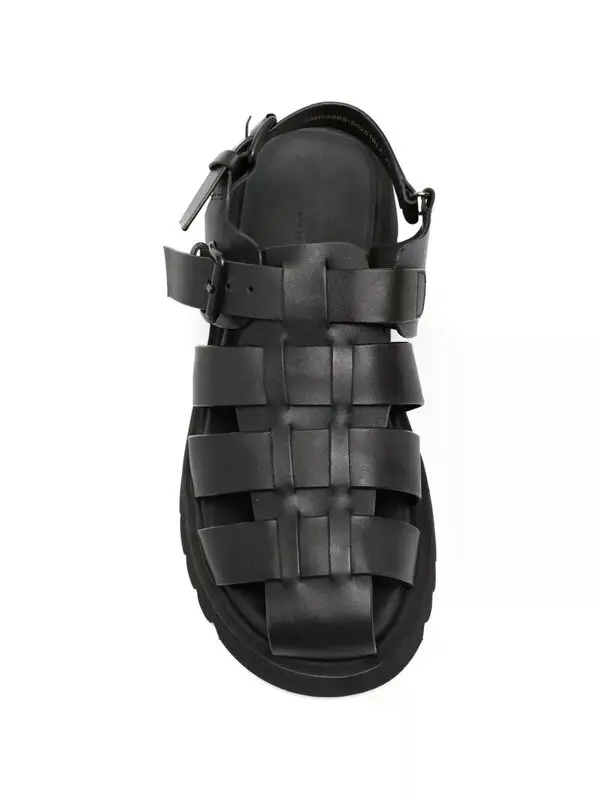 SERGIO MORETTI FIRENZE Leather Caged Sandals