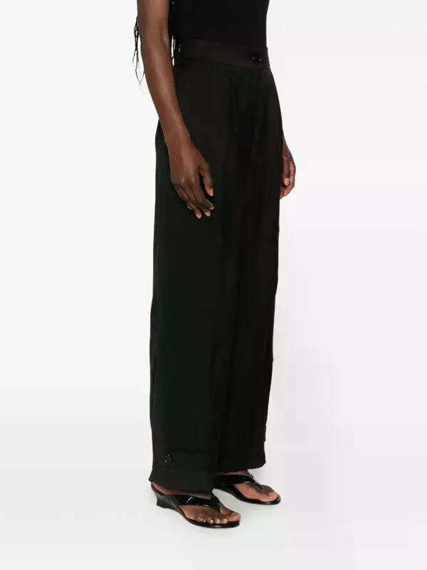CARLA G. Twill Panelled Trousers With Button Cuffs