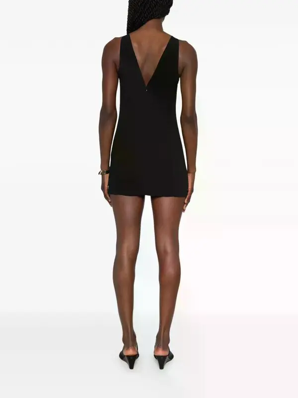 CARLA G. Sleeveless V-back Mini Dress