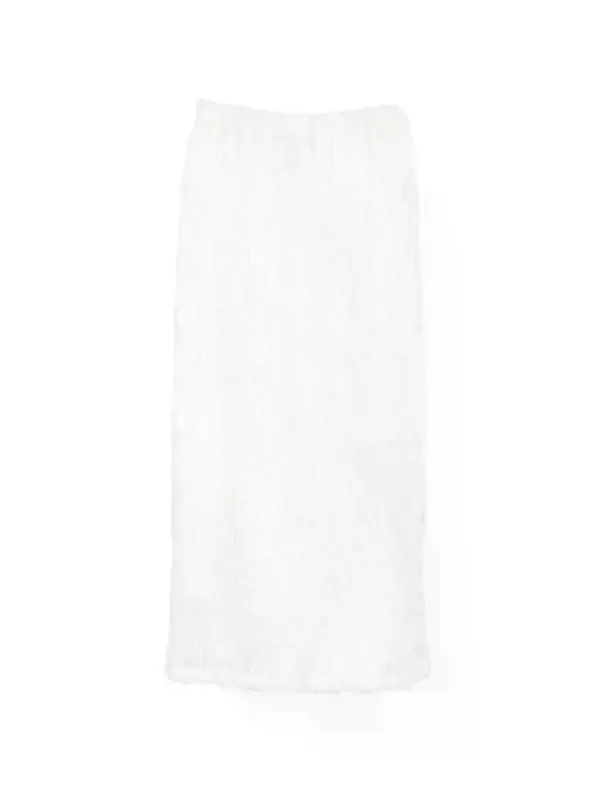 RAME Fringed Midi Skirt - White
