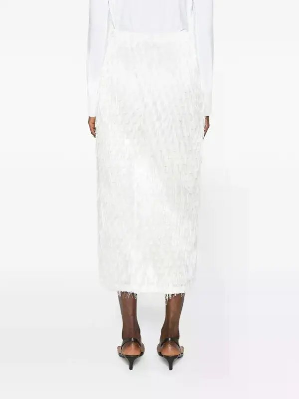 RAME Fringed Midi Skirt