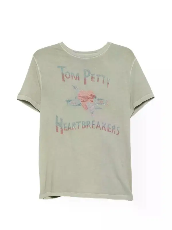 John Varvatos Logo-embroidered T-shirt - Green