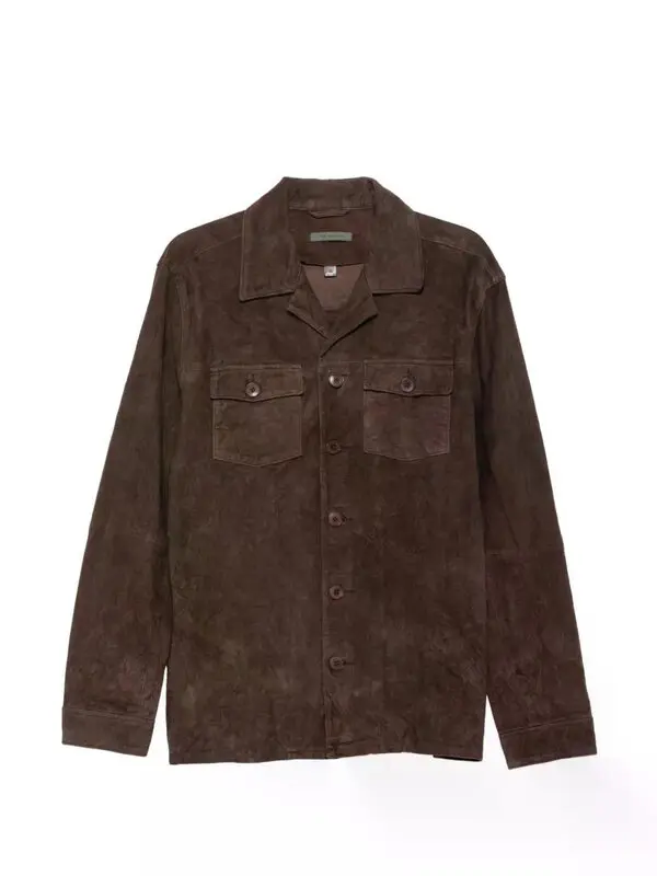 John Varvatos Suede Button-up Jacket
