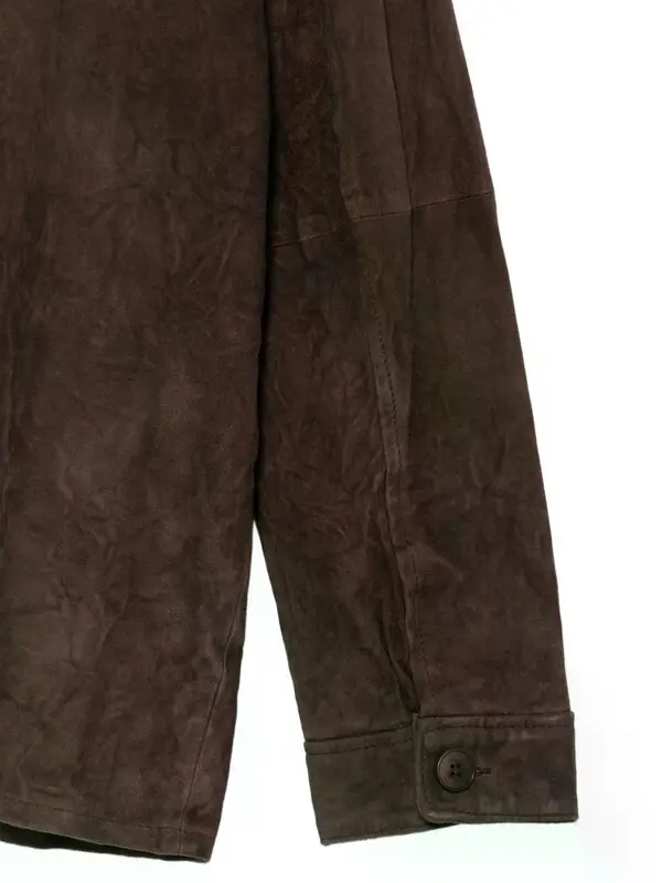 John Varvatos Suede Button-up Jacket