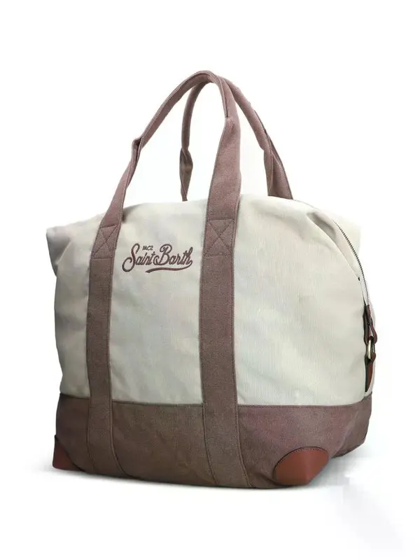 MC2 SAINT BARTH Logo-embroidered Canvas Tote Bag